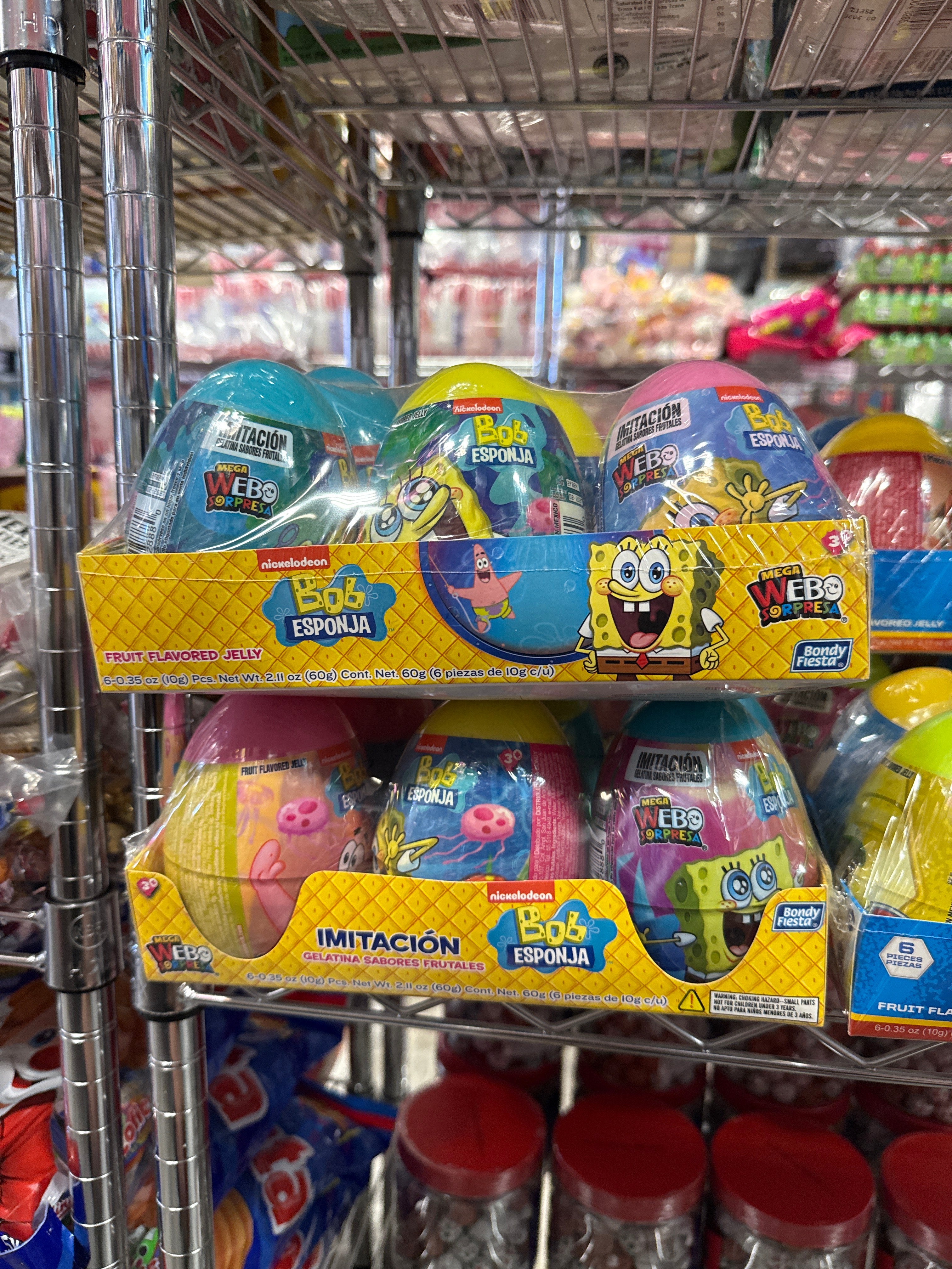 Spongebob Squarepants Egg Surprise Candy 6 pks – Jocelys Pinatas and More